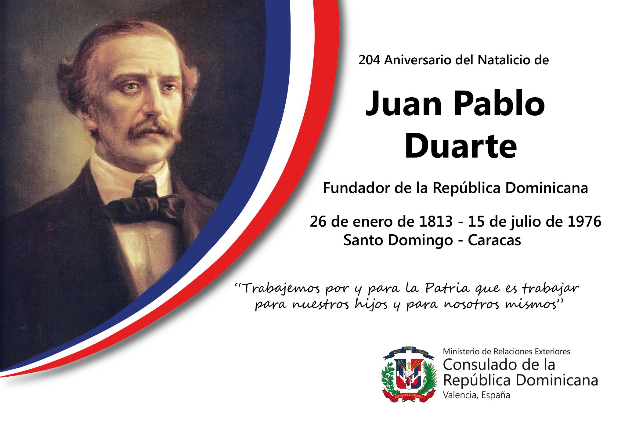 CONMEMORACION DEL 209 ANIVERSARIO DEL NATALICION JUAN PABLO DUARTE ...